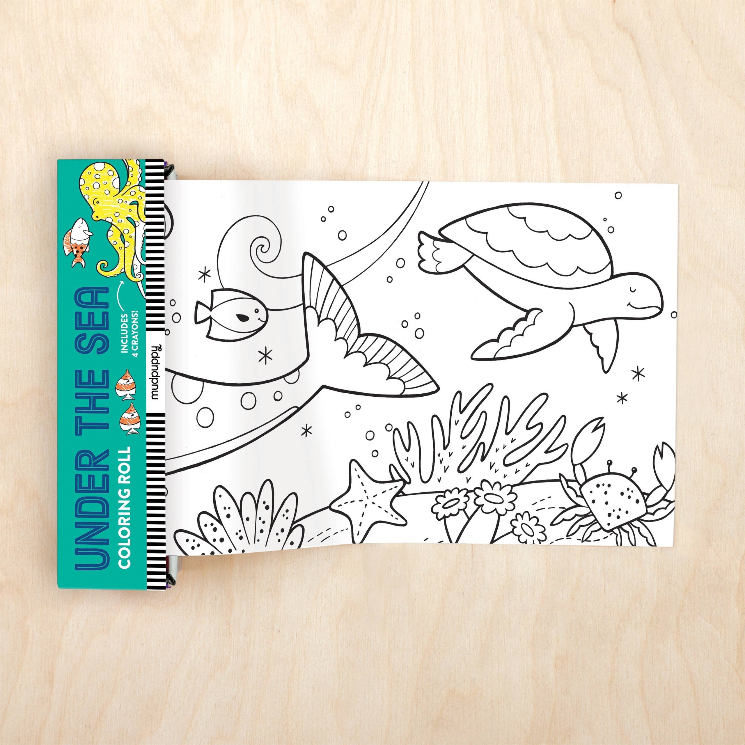 Under The Sea Mini Coloring Roll | But First, We Play!